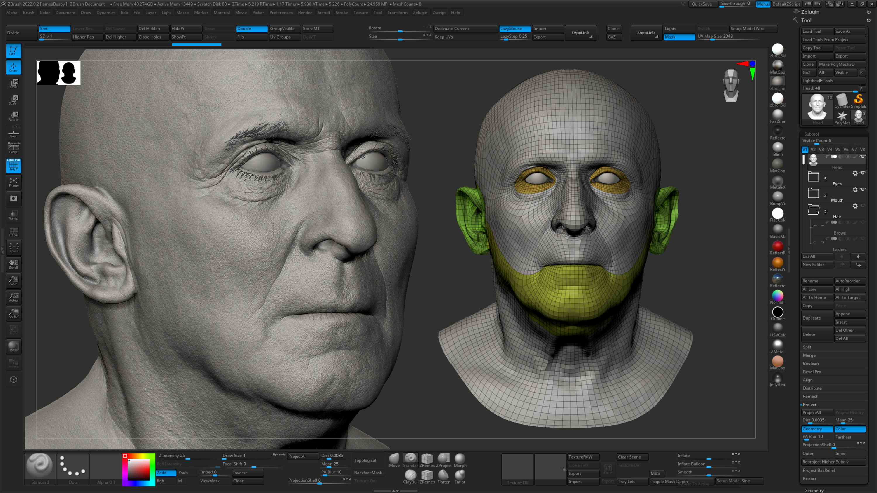 HD Male 3D Head Model 30