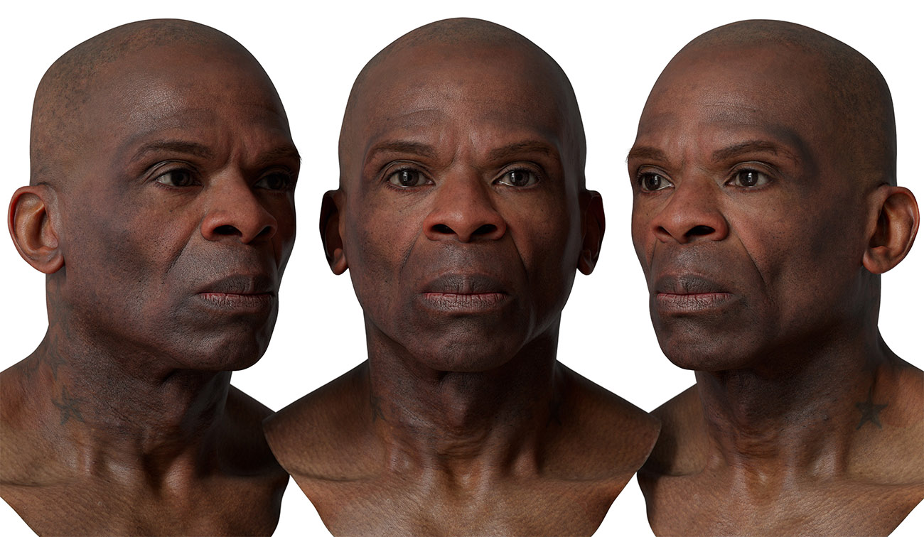 HD Male 3D Head Model 35