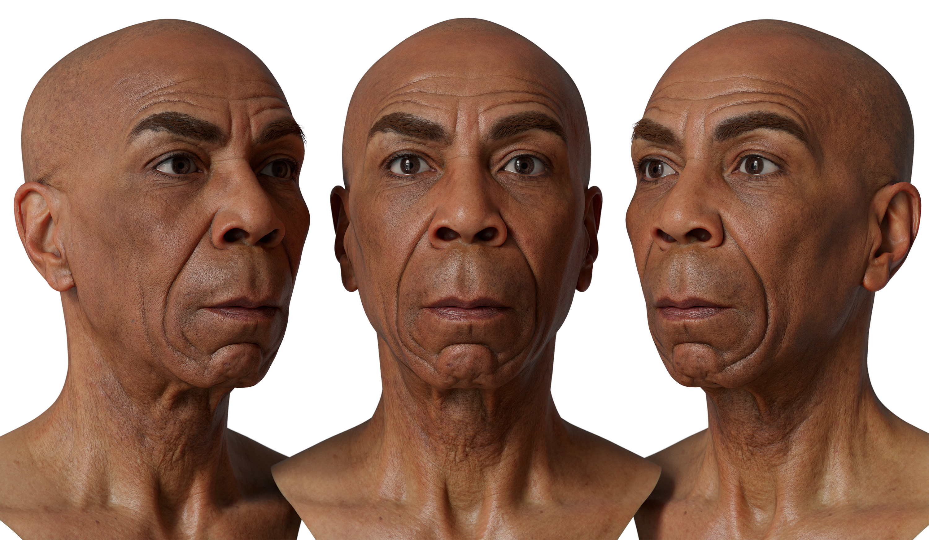 HD Male 3D Head Model 36