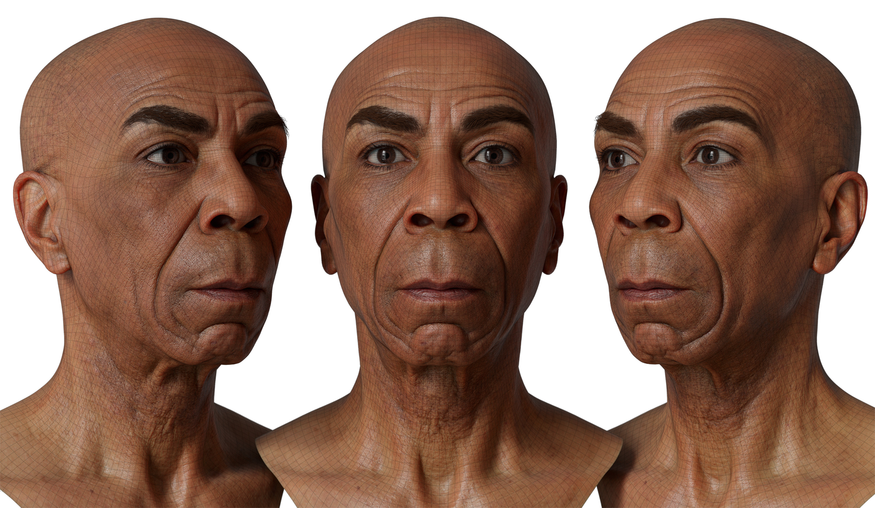HD Male 3D Head Model 36