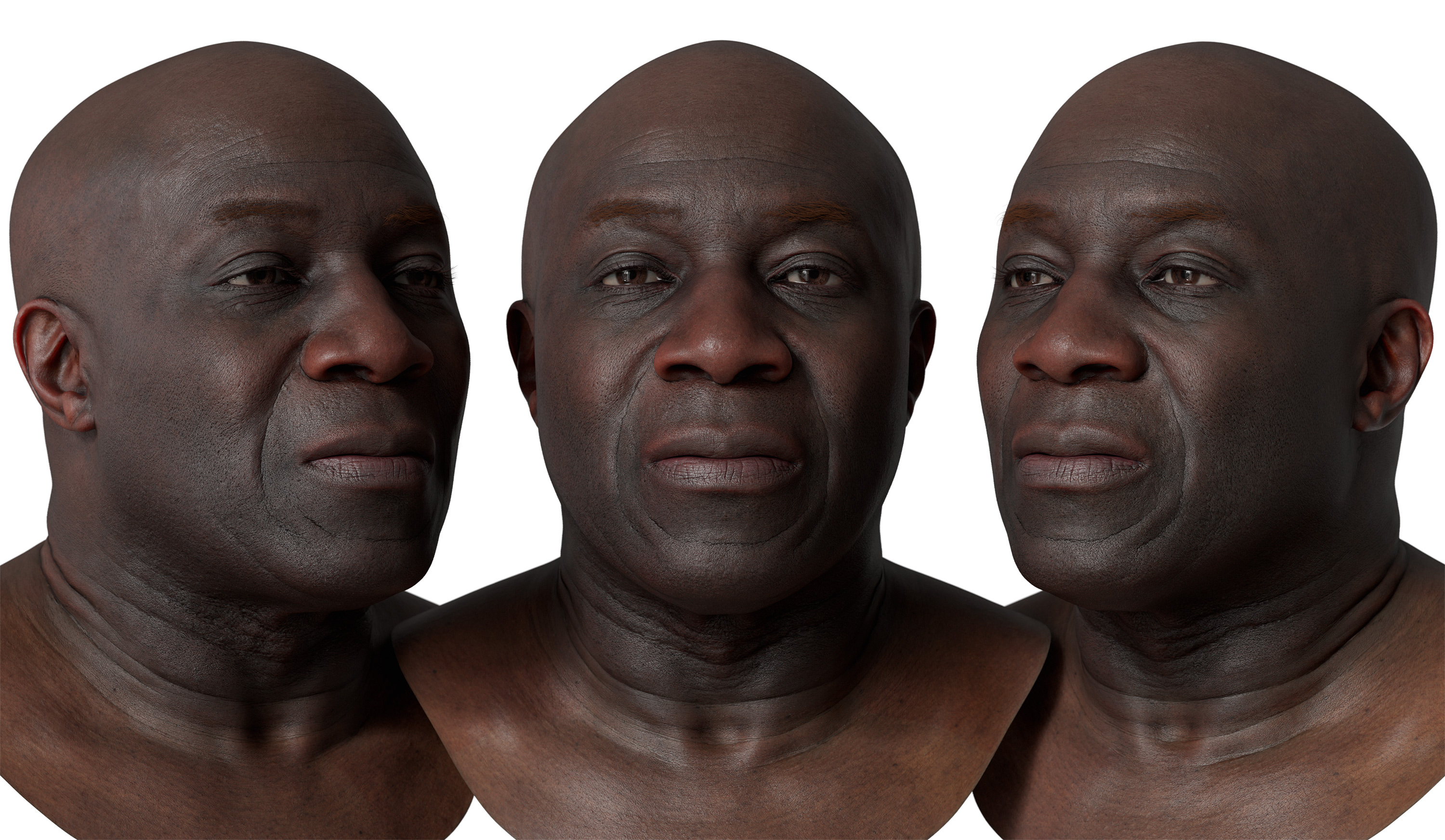 HD Male 3D Head Model 40