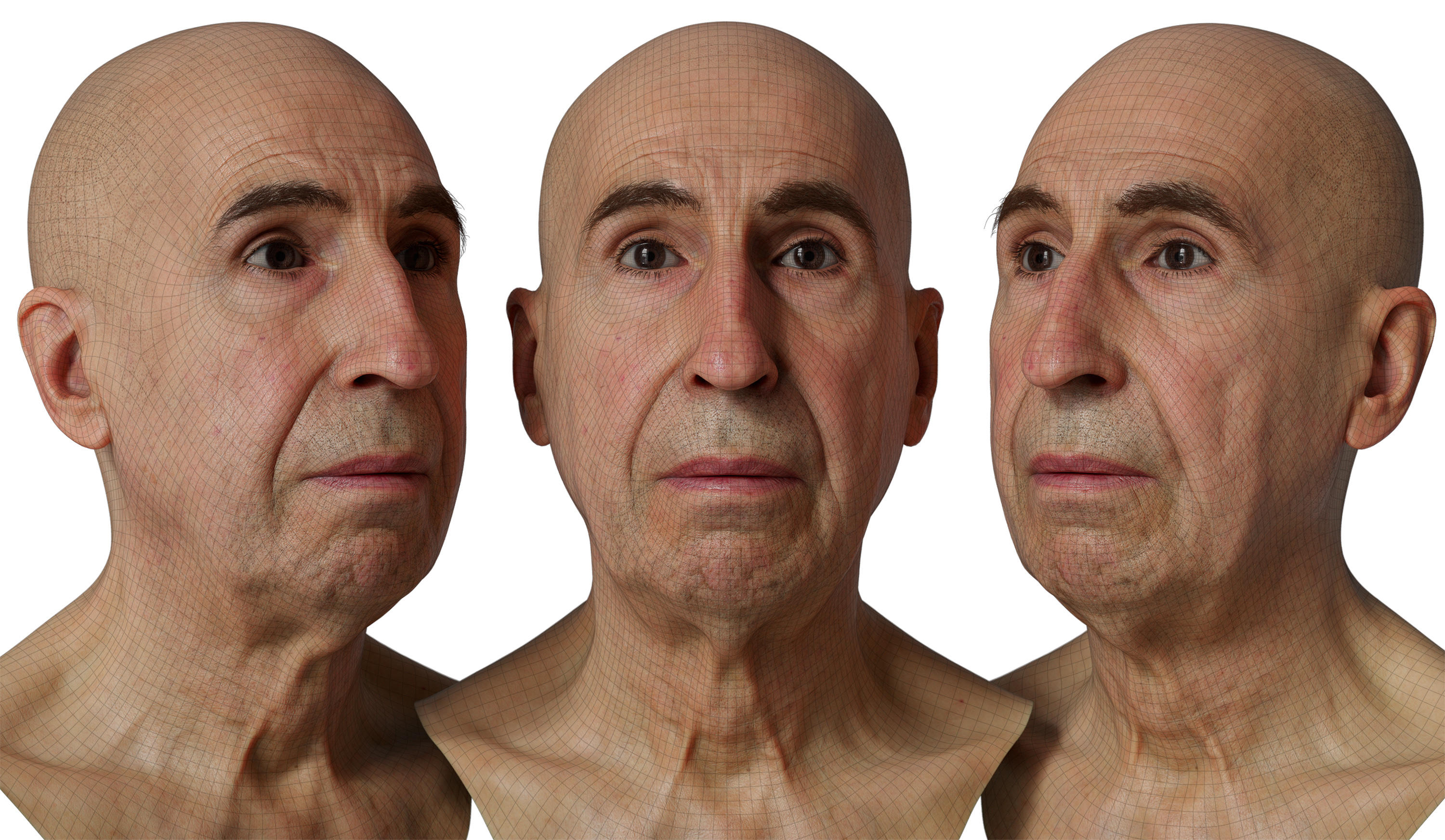 HD Male 3D Head Model 41