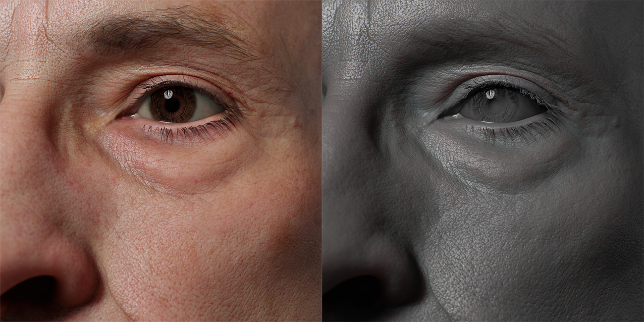 HD Male 3D Head Model 45