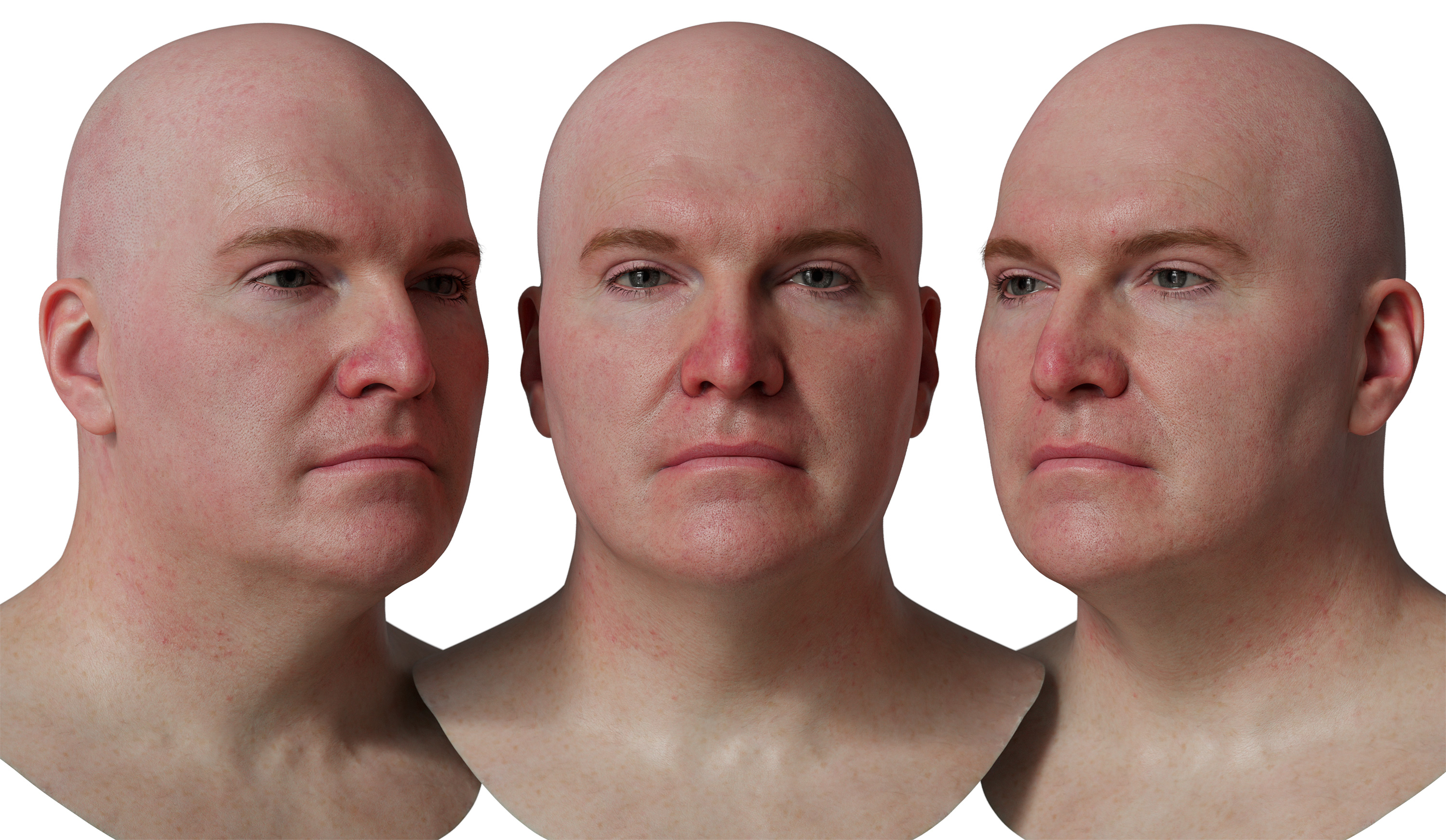 HD Male 3D Head Model 47