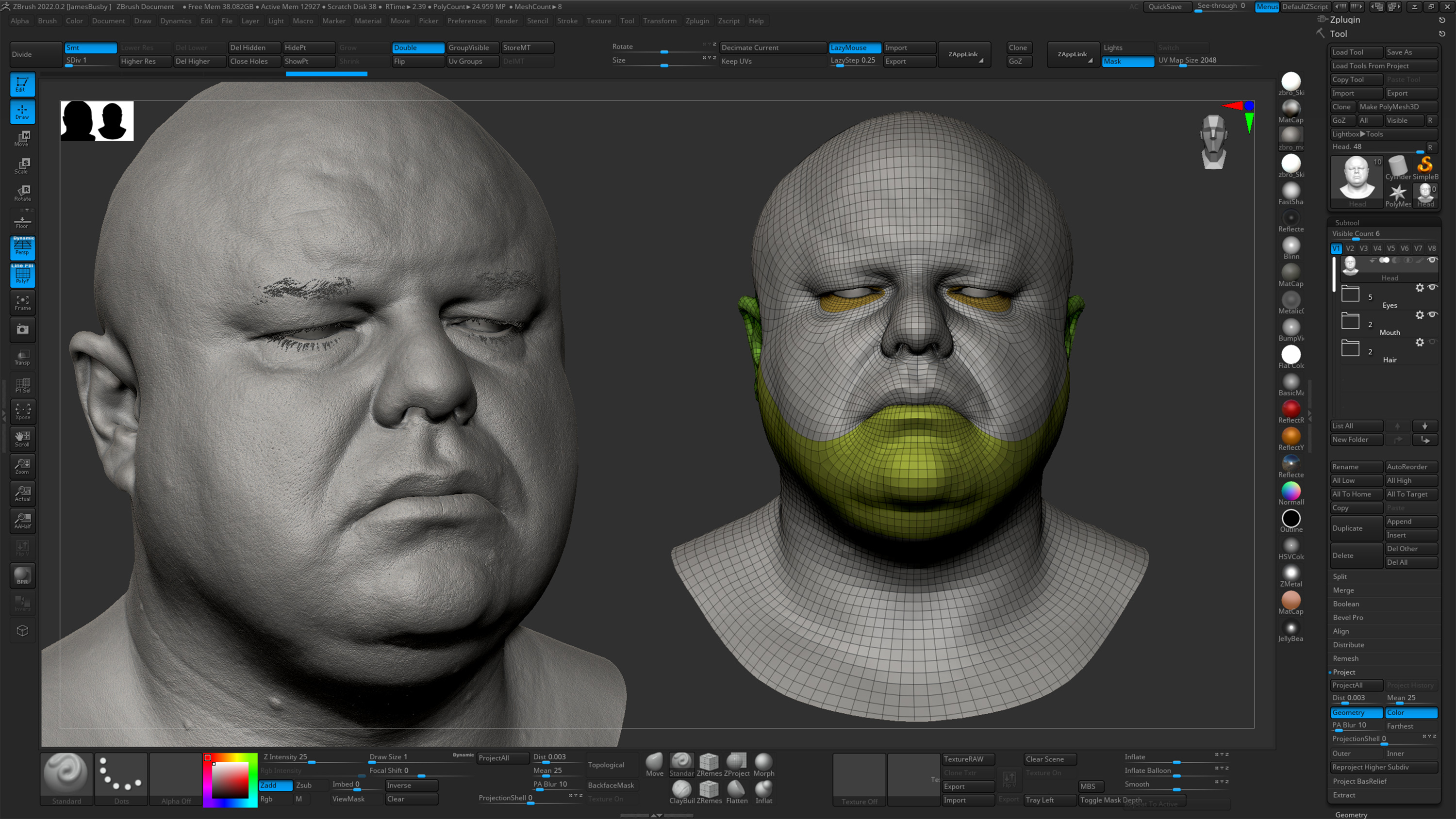 HD Male 3D Head Model 50