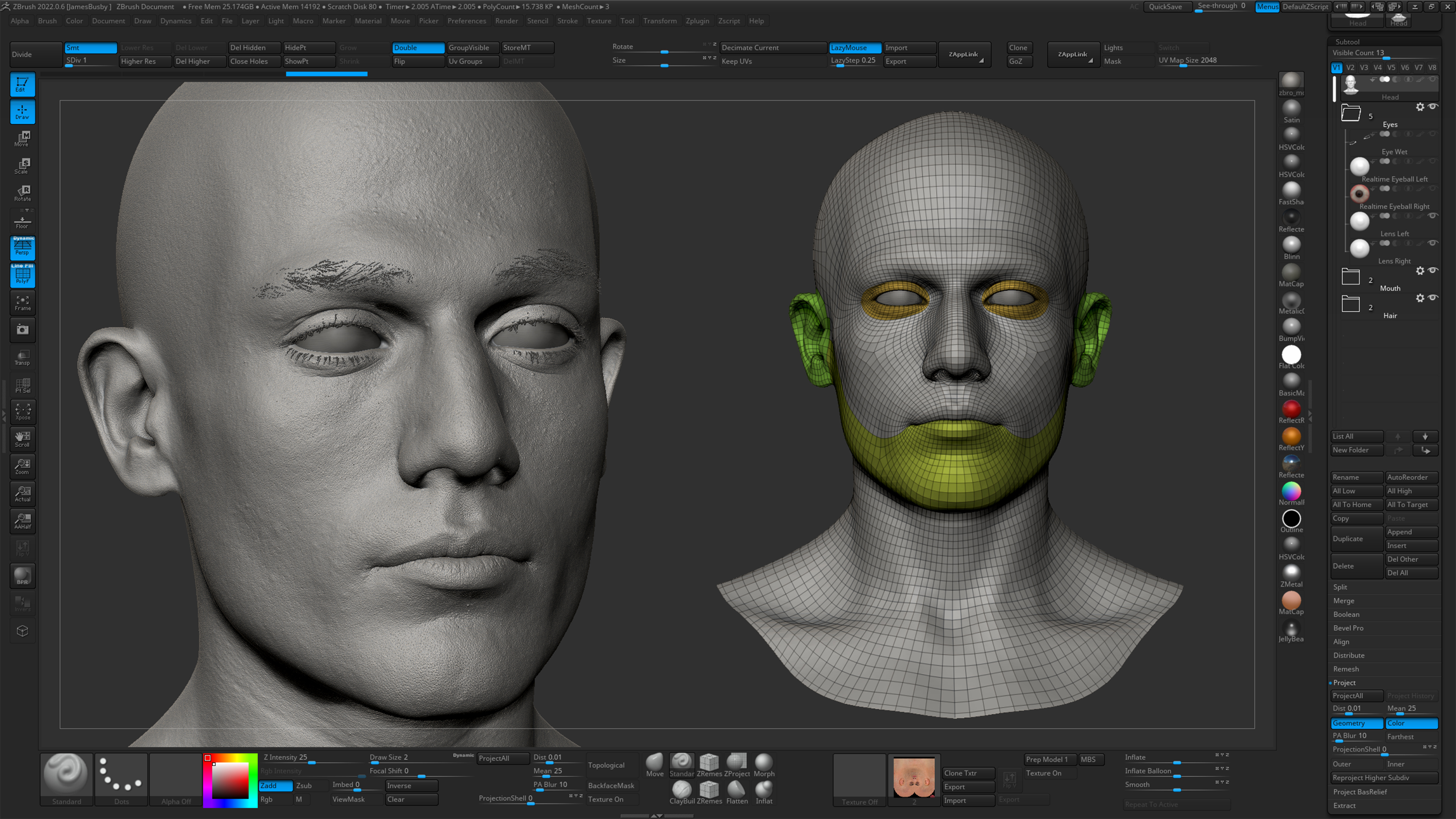 HD Male 3D Head Model 51