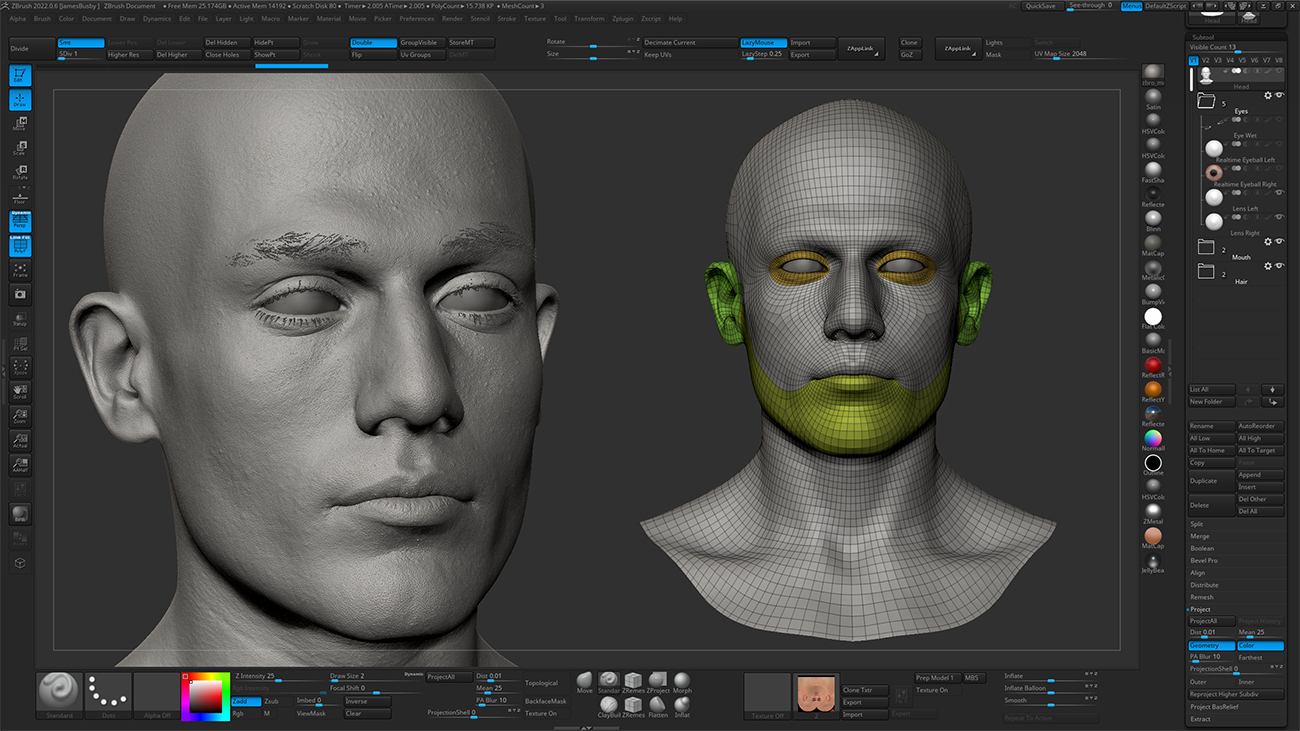 HD Male 3D Head Model 51