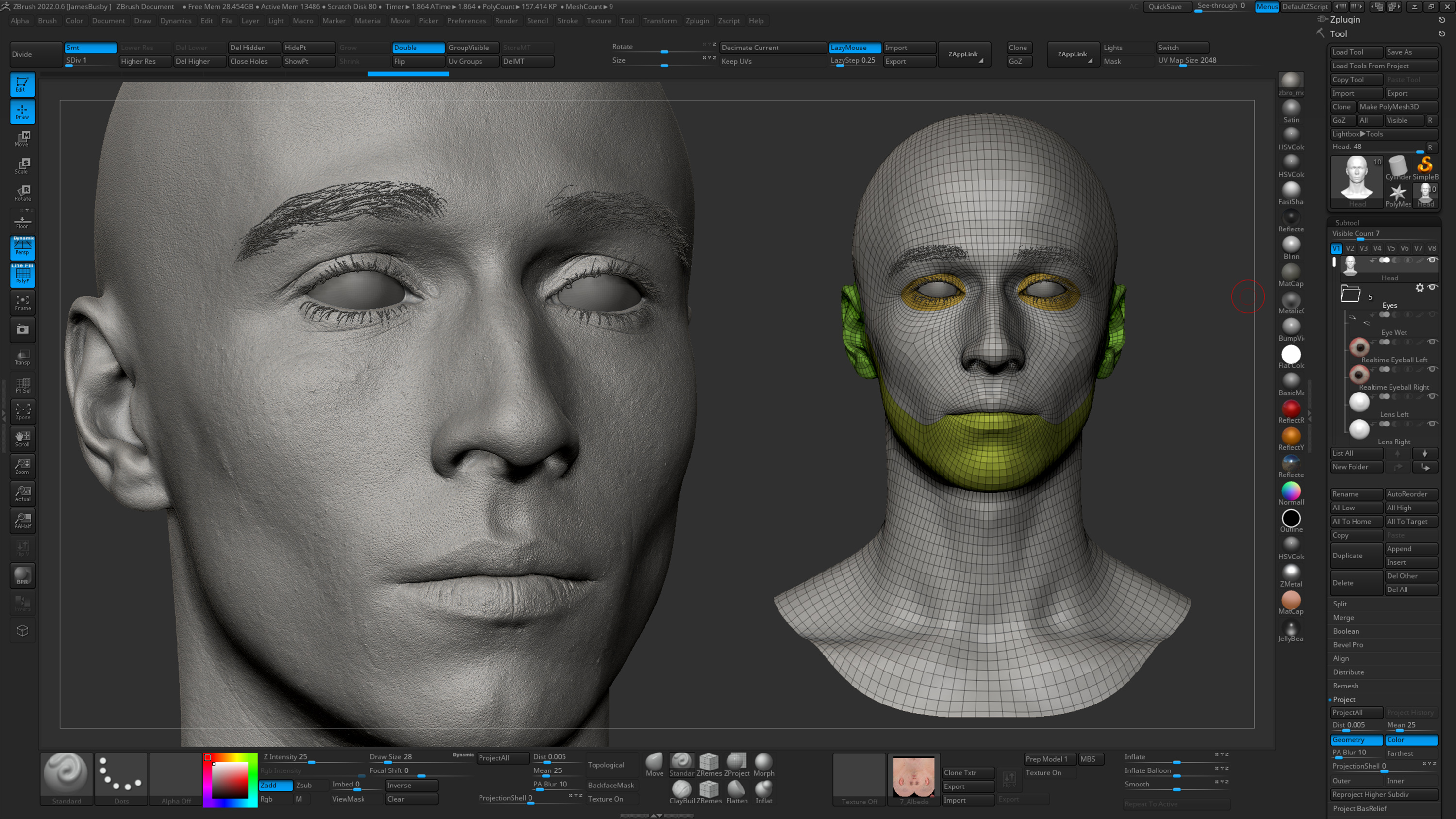 HD Male 3D Head Model 53
