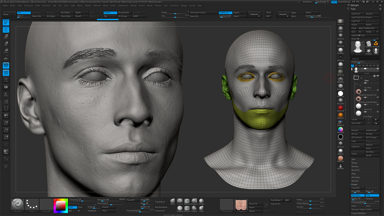 HD Male 3D Head Model 53