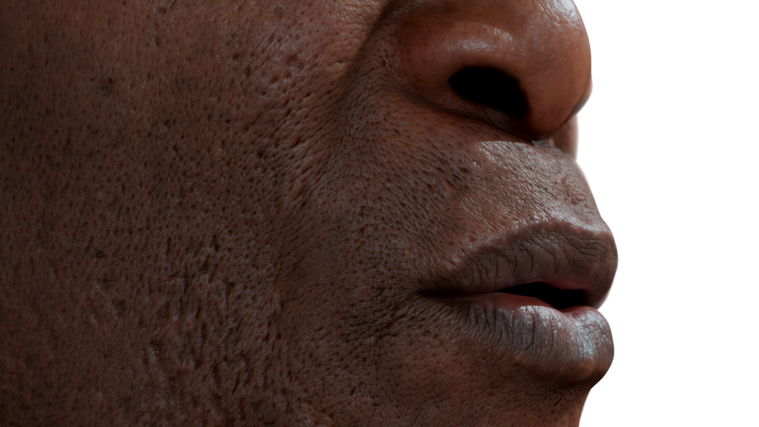 Male 3D model / Retopologised Head Scan 32