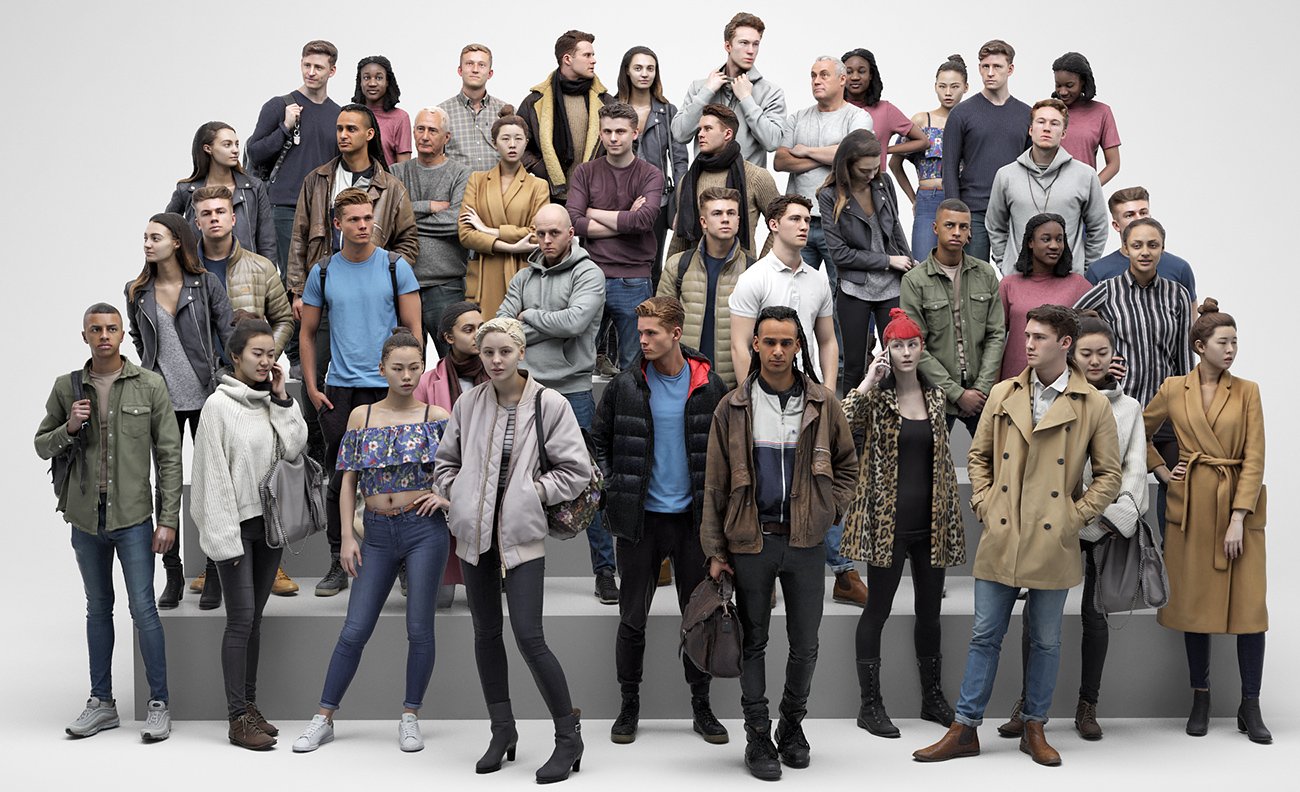 Male And Female Characters for Architectural Visualisation