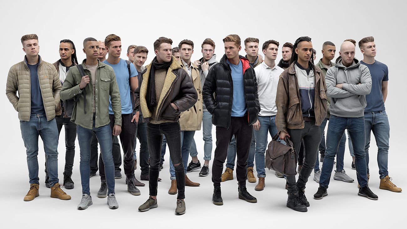 Male Characters as 3d models for Architectural Visualisation