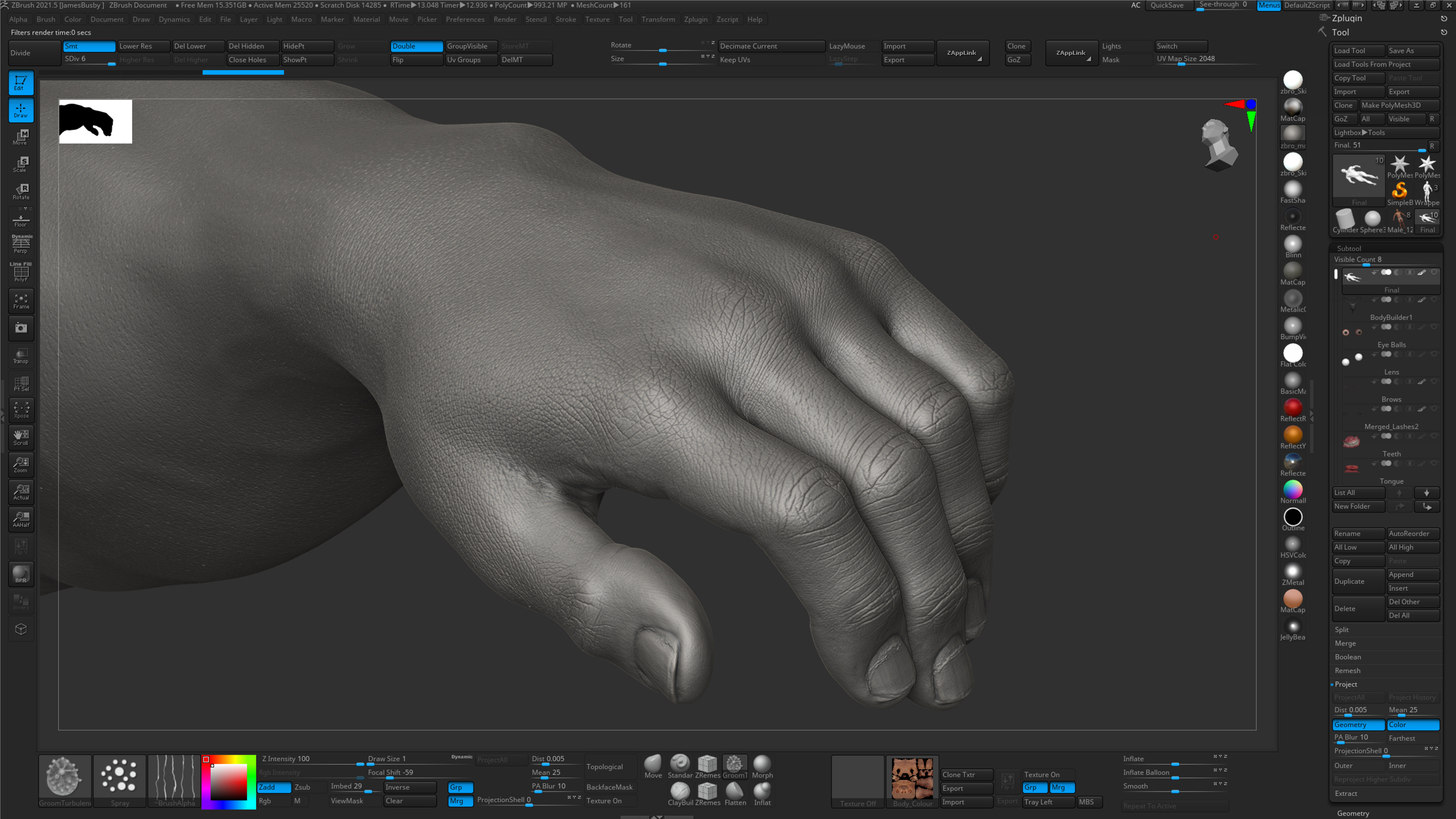 Fast photorealistic body texturing using scan data