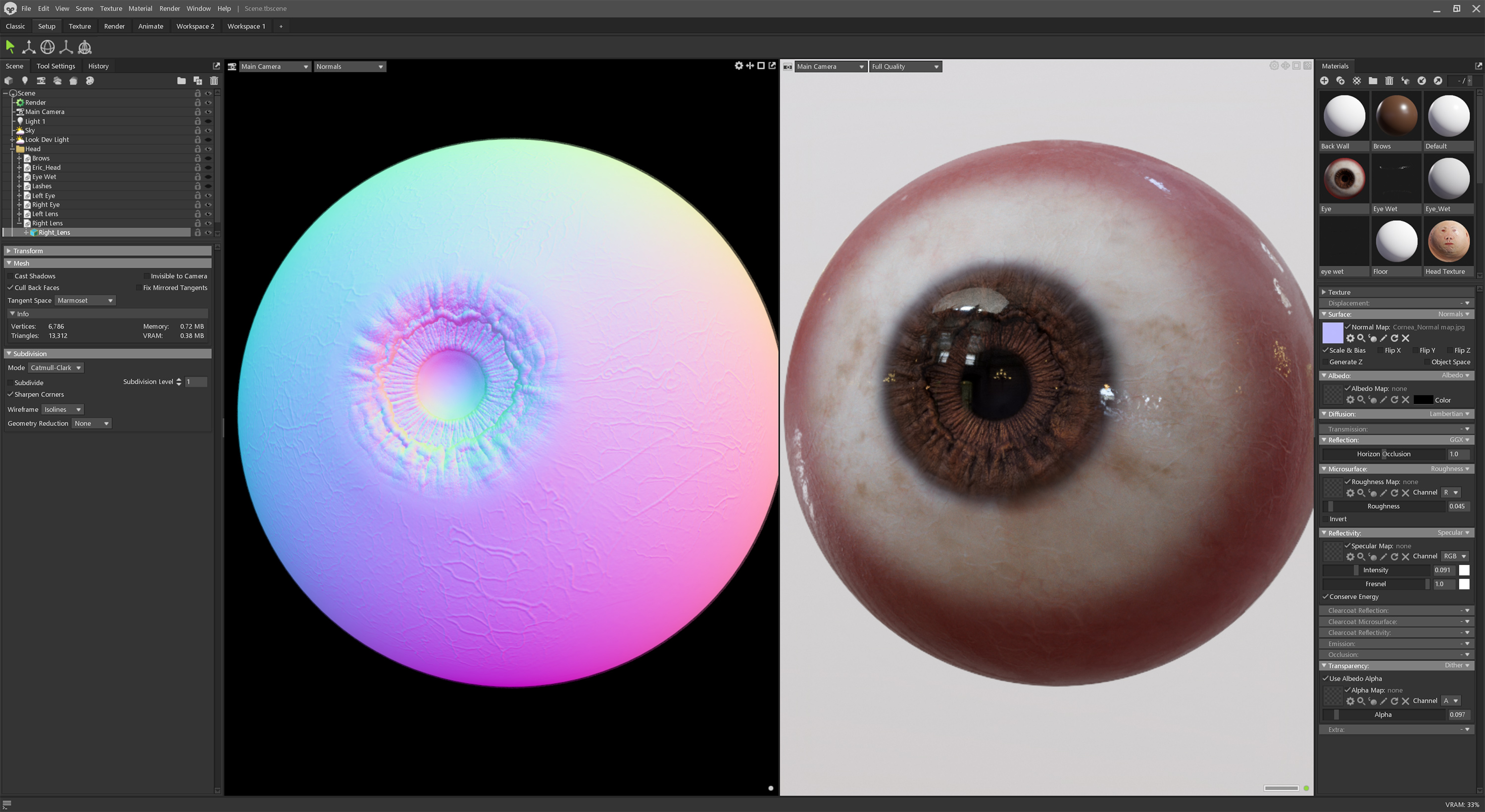 Lighting, Rendering and shading in marmoset toolbag 4