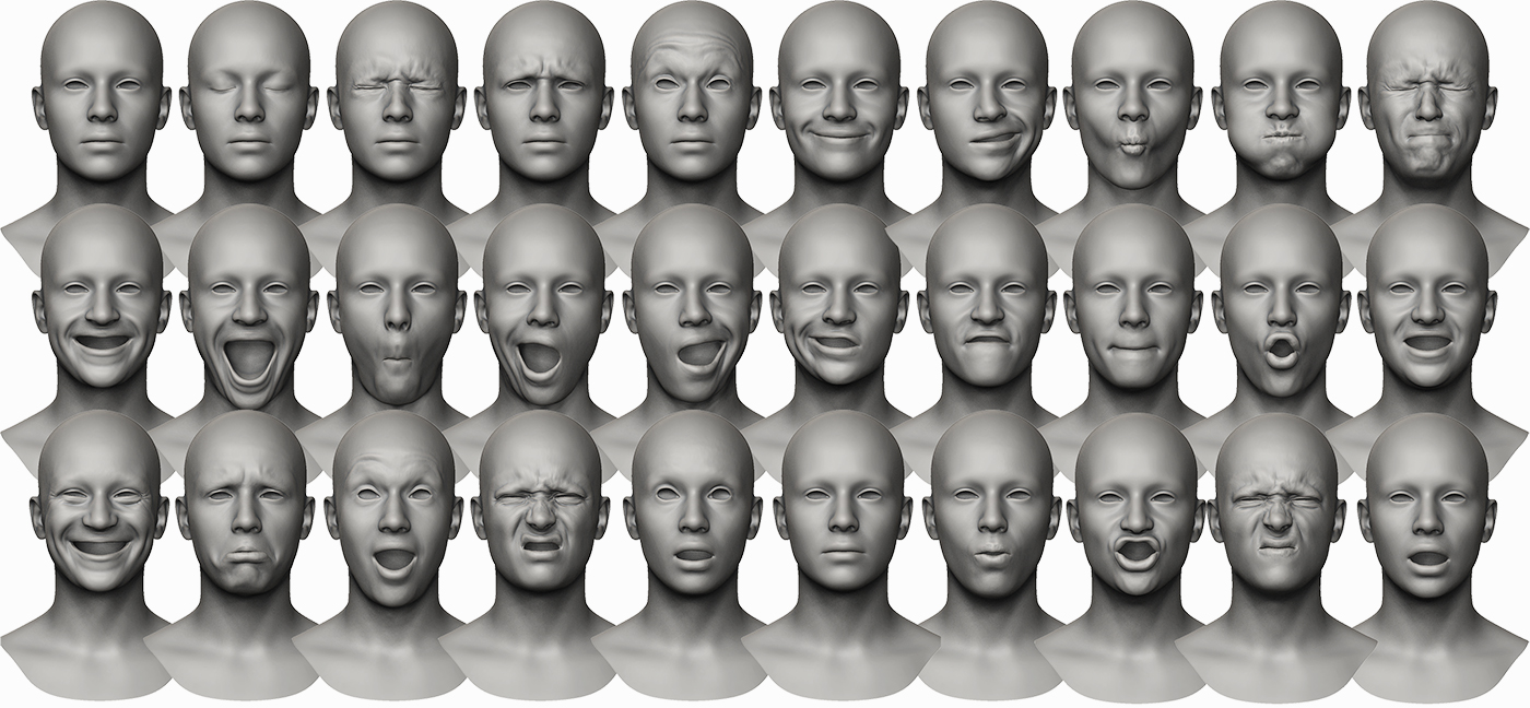 Free Multi Expression Base Mesh