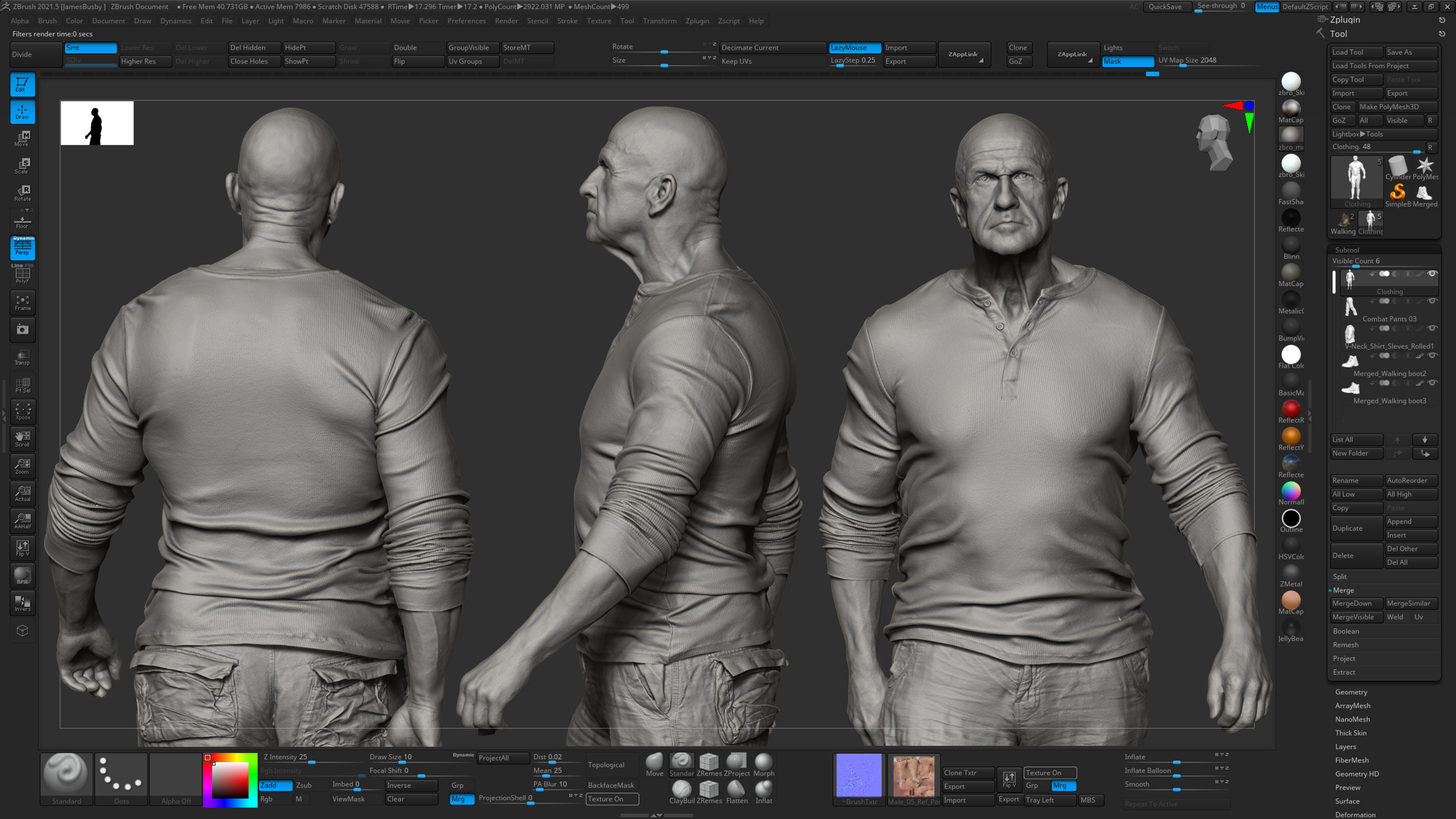 Clothing a Character Using Scans