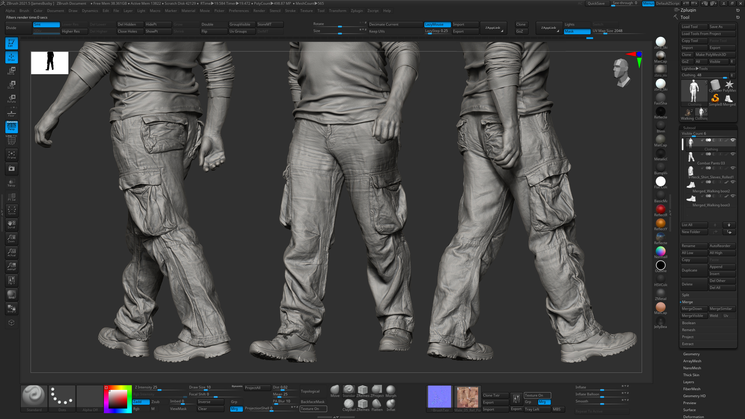 Clothing a Character Using Scans