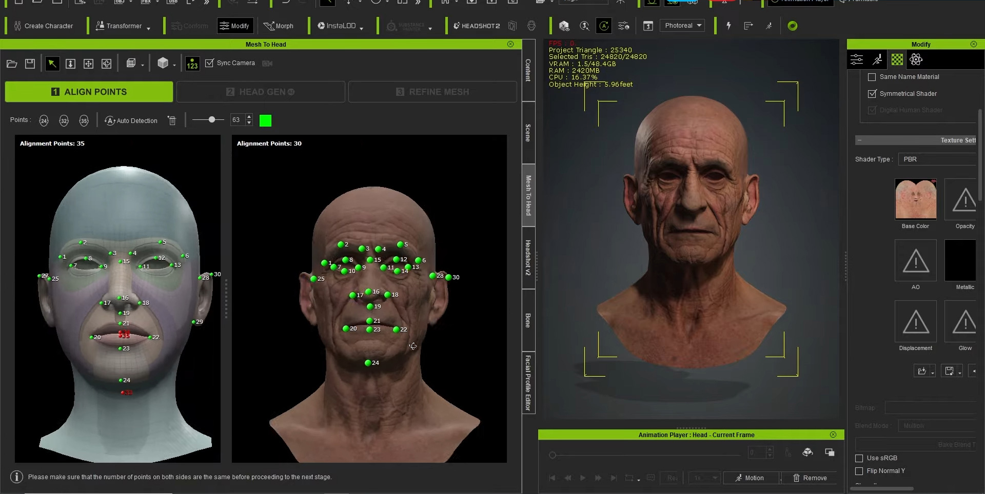 Scanstore to Reallusion Headshot 2