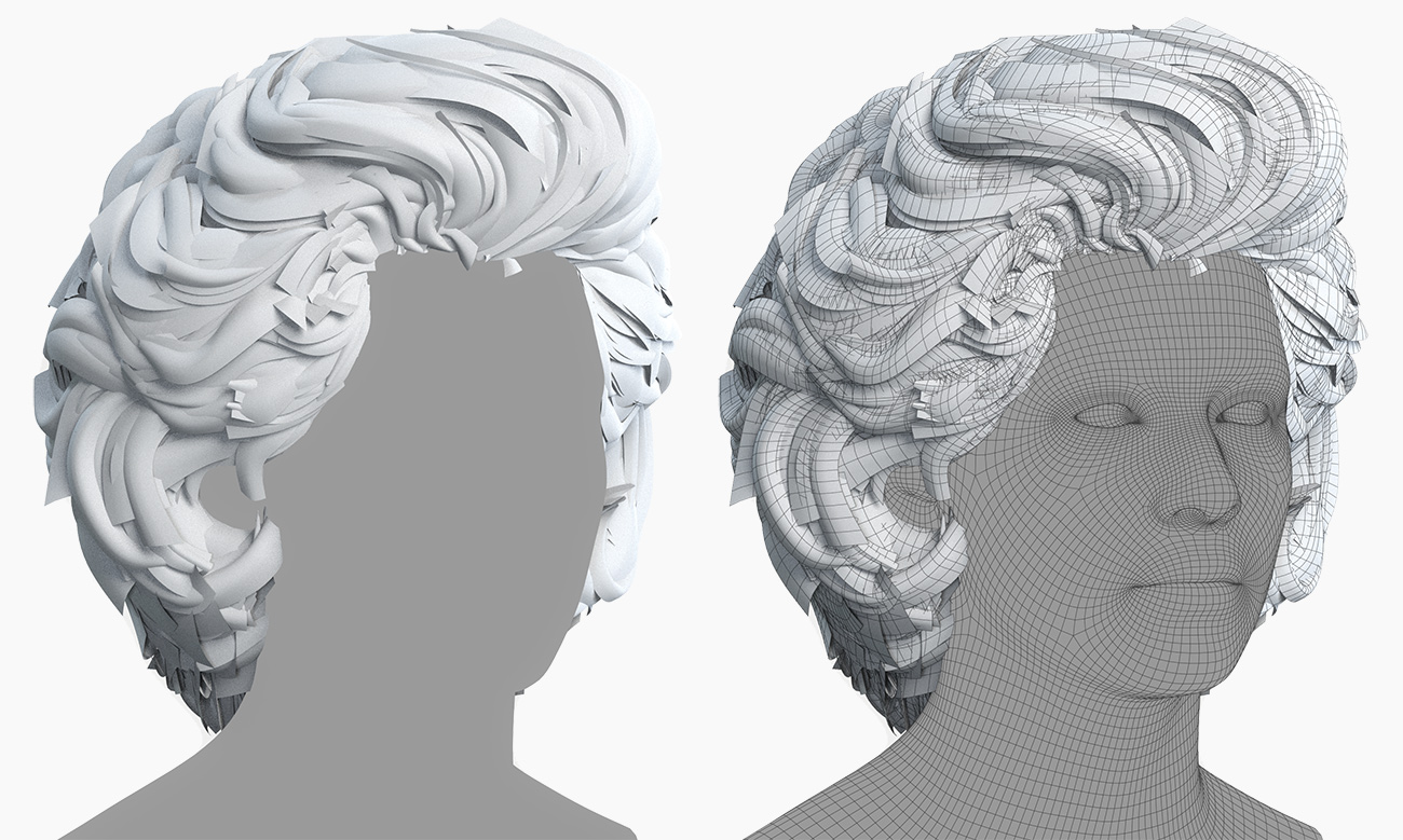 Realtime Hair - Mature Swept Back