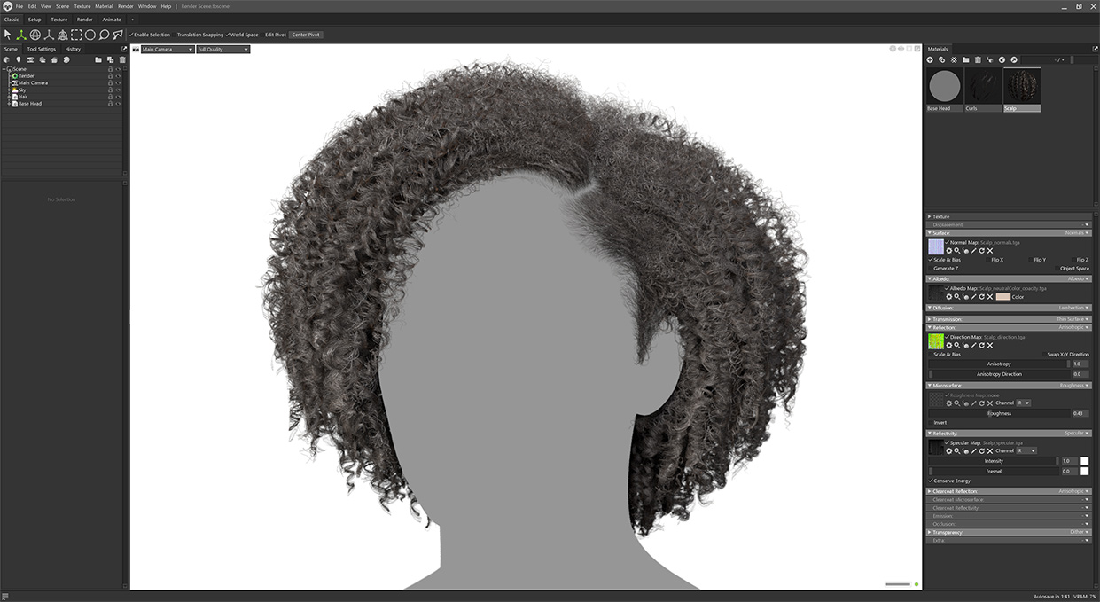 Realtime Hair - Female Afro Bob