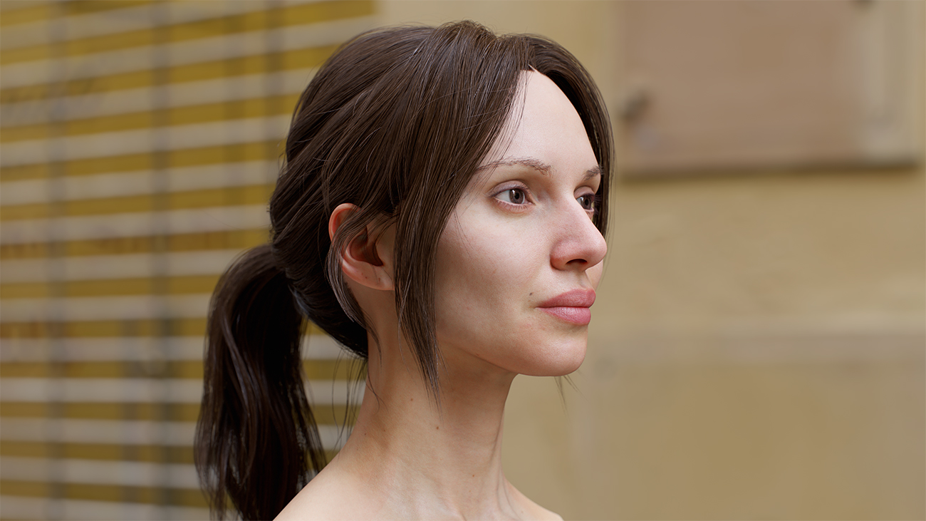 Realtime Hair - Messy Ponytail