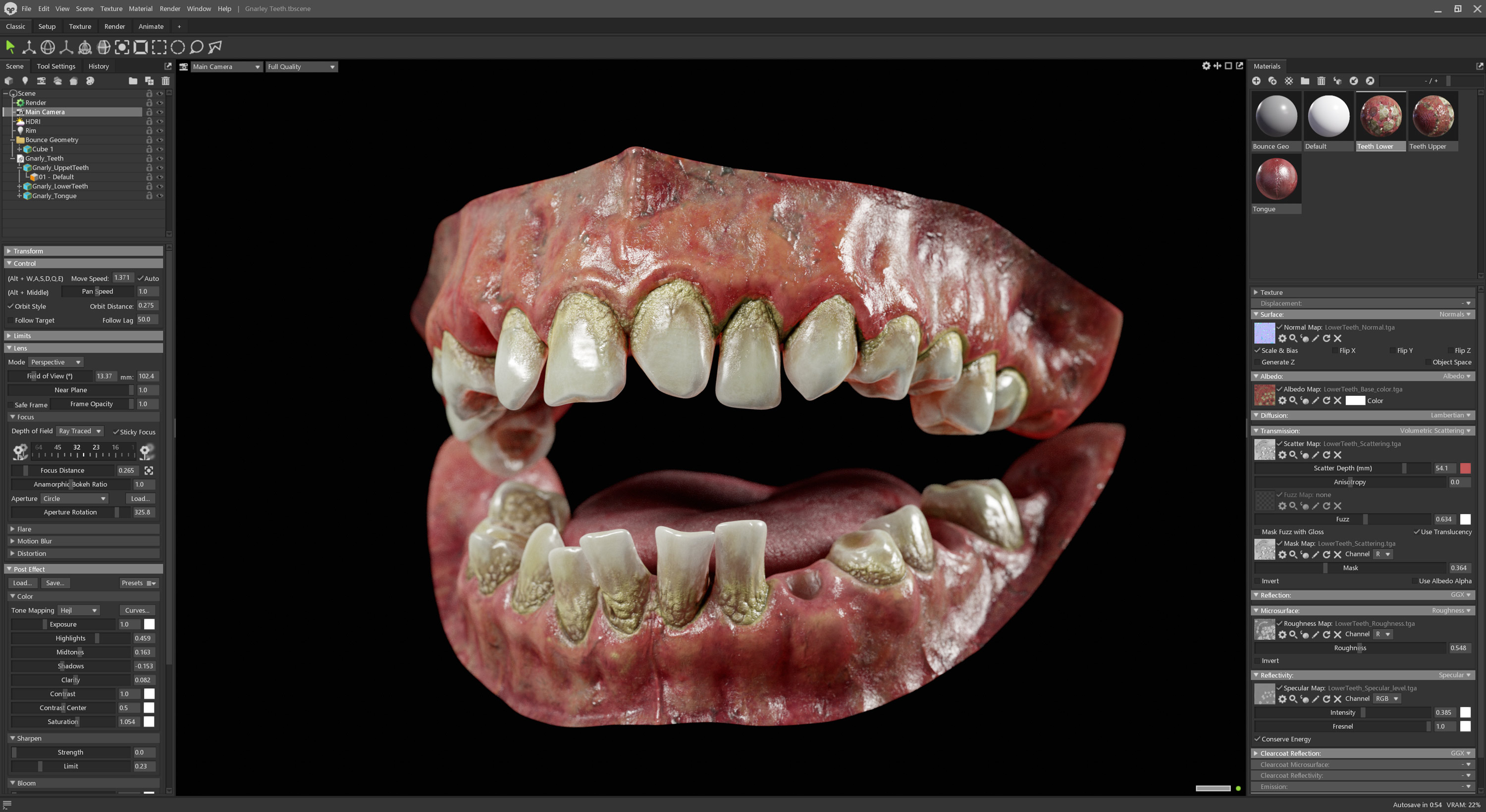 Realistic 3D Gnarly Rotten Teeth Model - Includes Blender, Marmoset ...