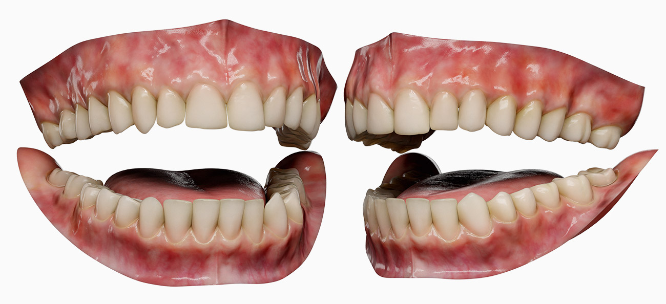 Realistic 3D Clean Straight Teeth Model - Includes Blender, Marmoset ...