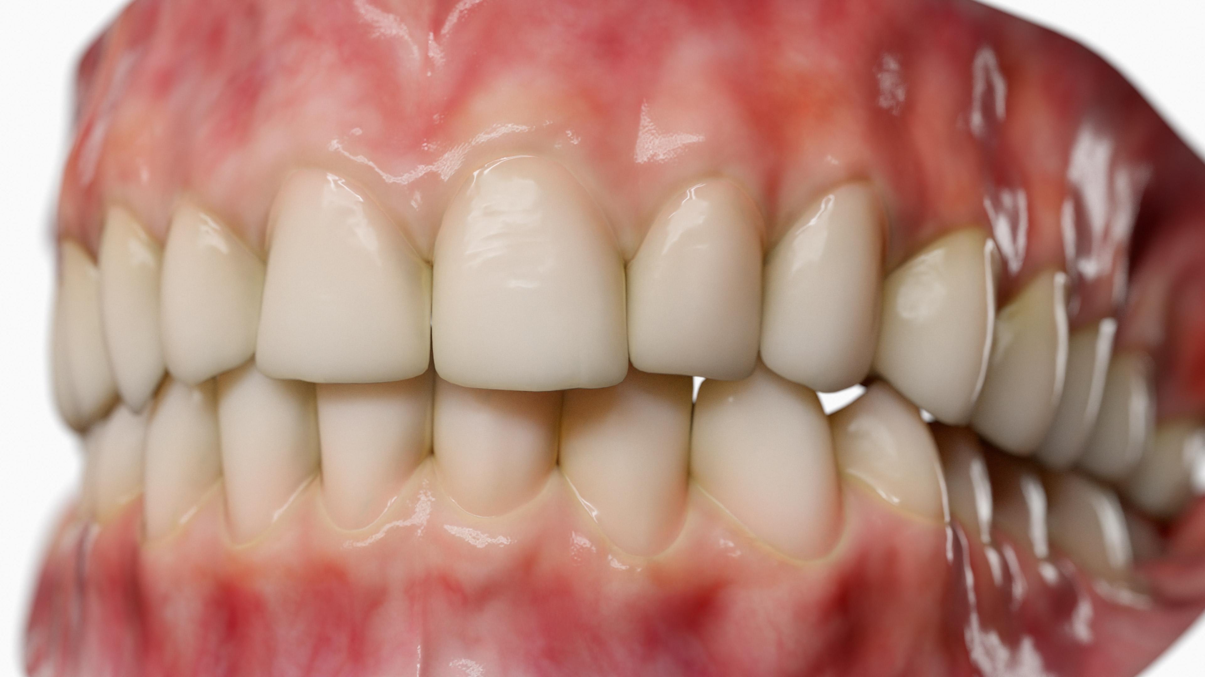 Realistic 3D Clean Straight Teeth Model - Includes Blender, Marmoset ...