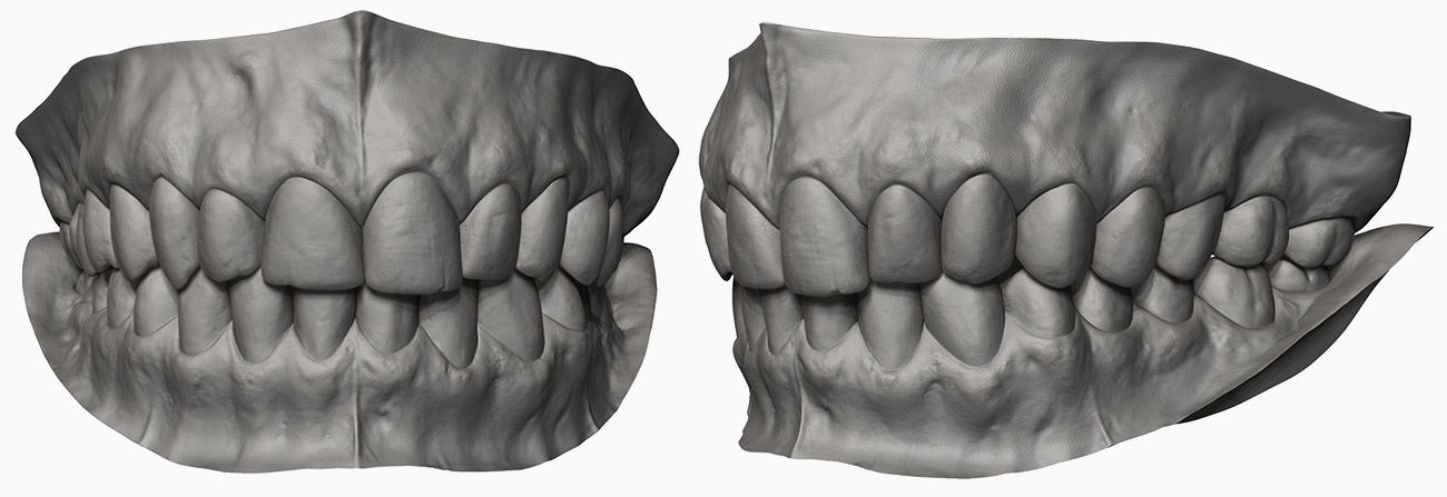 Realistic 3D Clean Straight Teeth Model - Includes Blender, Marmoset ...