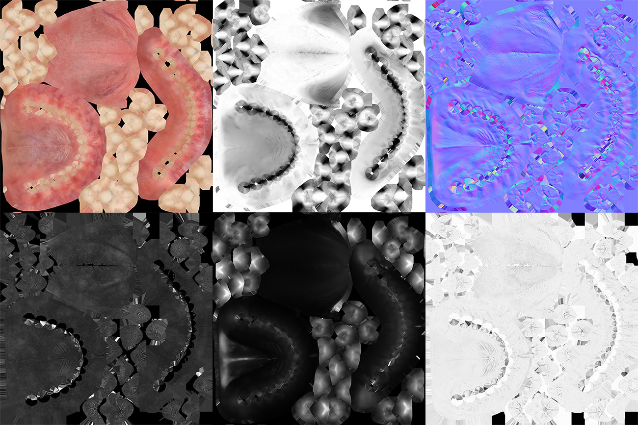 Realistic 3D Clean Straight Teeth Model - Includes Blender, Marmoset ...