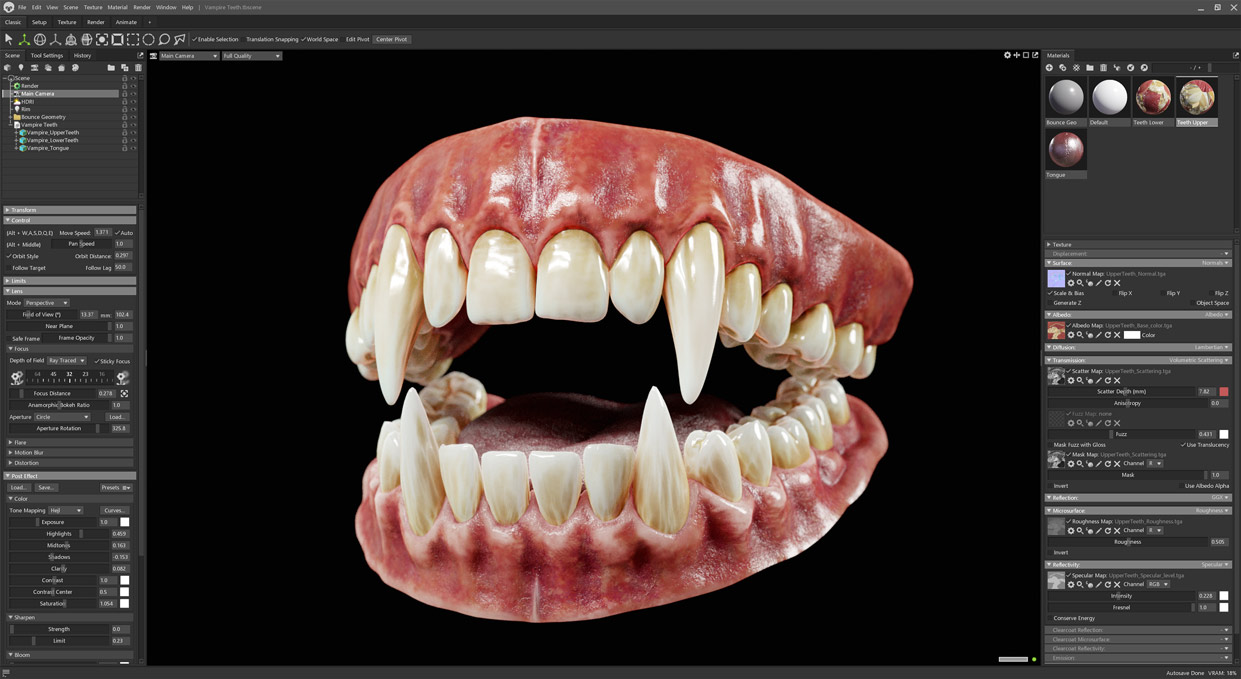 Realistic 3D Vampire Teeth Model - Includes Blender, Marmoset, and ZTL ...