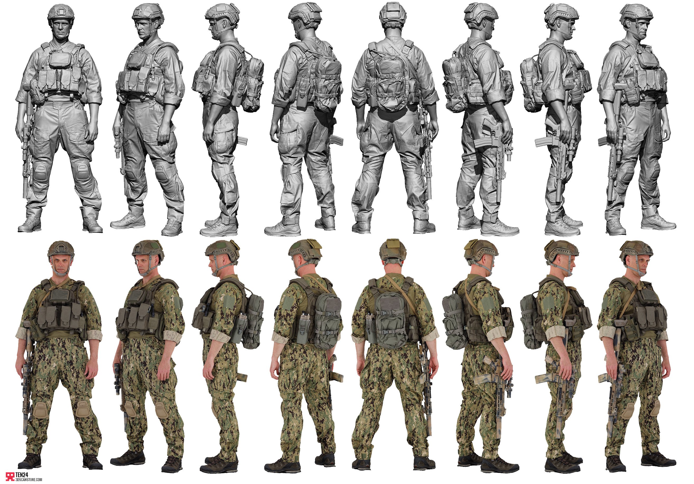 3D Scan Store - AOR-2 Military Scan Bundle